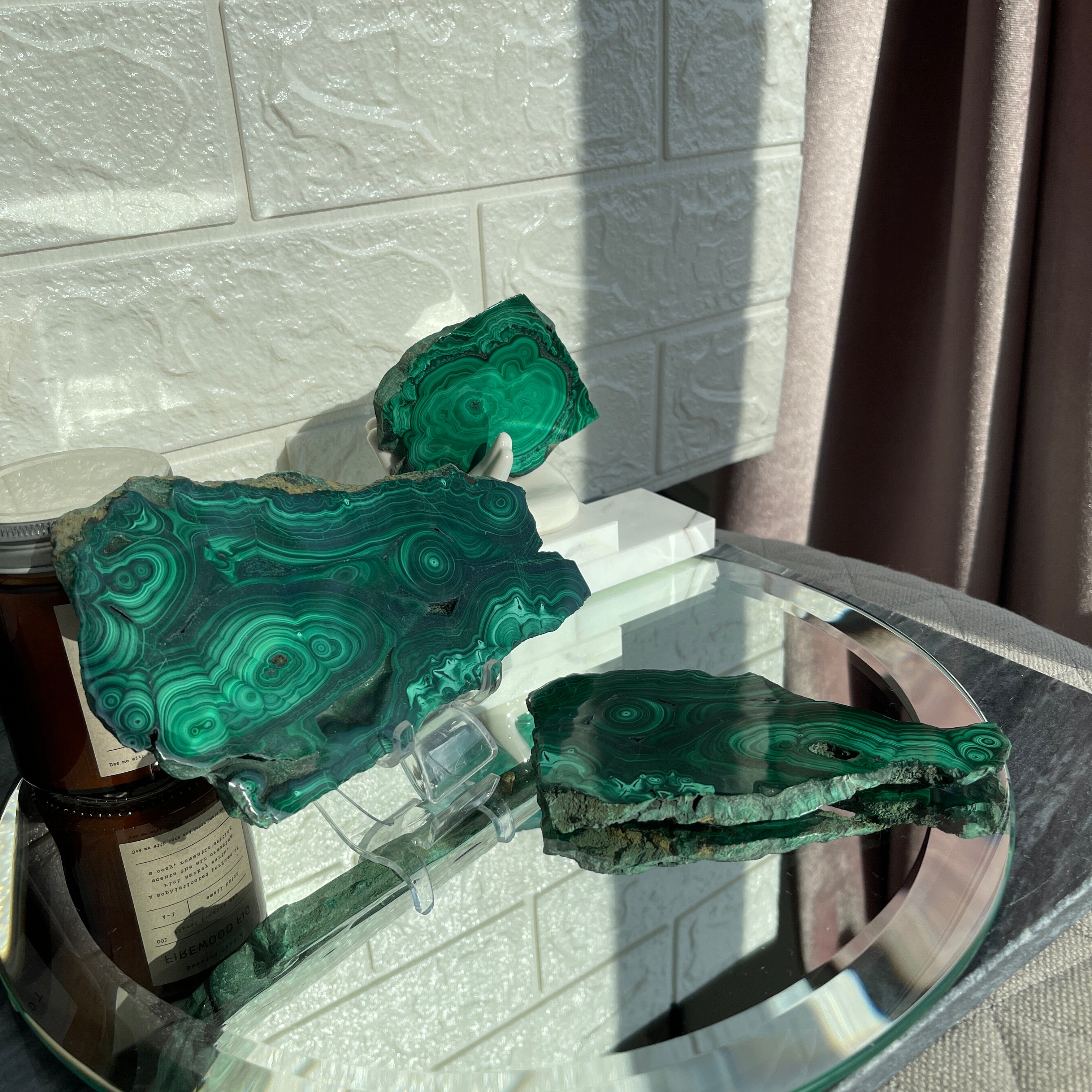 Malachite slab – OOAKSTONES