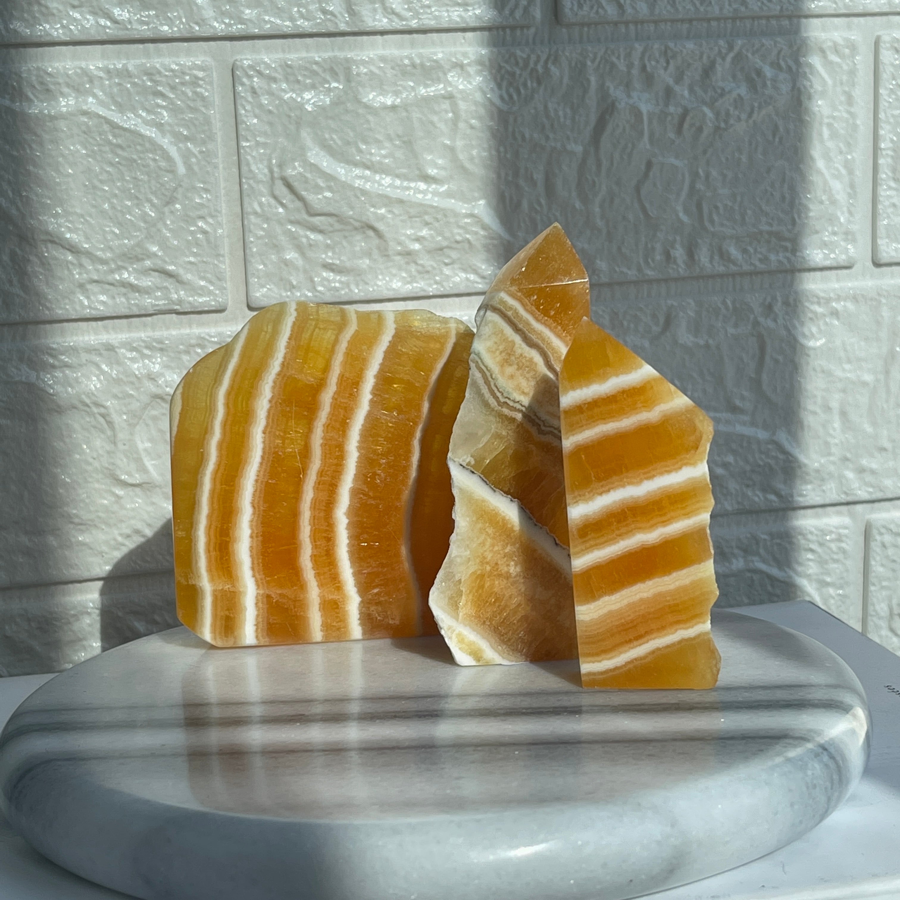Orange Calcite Slab – OOAKSTONES